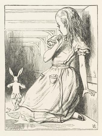 'Alice Watches the White Rabbit Disappear Down the Hallway ...