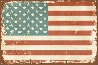 'Vintage Style American Flag' Prints - Alisa Foytik | AllPosters.com