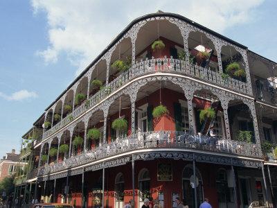 'Exterior of a Building with Balconies, French Quarter Architecture ...