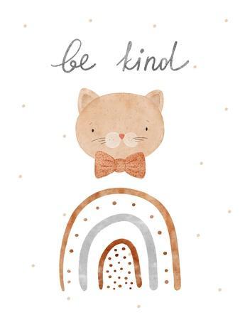 'Boho Watercolor Be Kind' Prints - Allure Art | AllPosters.com