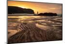 Am Buachaille sea stack at sunset, Sandwood Bay, Sutherland, Scotland ...
