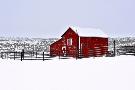 'Red Barn in Winter' Photographic Print - Amanda Lee Smith | AllPosters.com