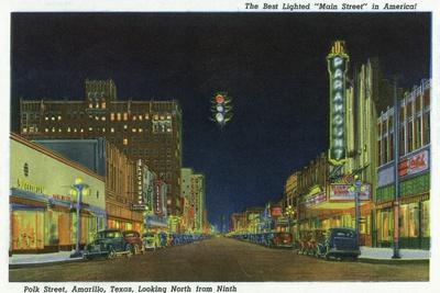 'Amarillo, Texas - Northern View Down Polk Street from Ninth Avenue at ...