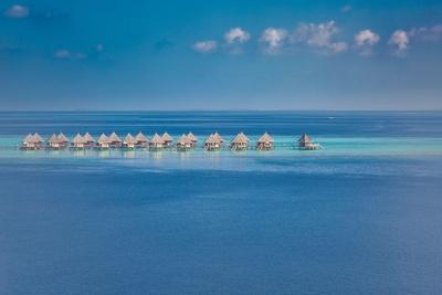 'Amazing aerial landscape, luxury tropical resort or hotel with water ...