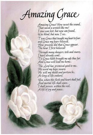 'Amazing Grace (Lyrics) Art Print Poster' Prints | AllPosters.com
