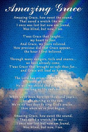 'Amazing Grace Lyrics' Photo | AllPosters.com