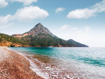 'Amazing Mediterranean seascape in Adrasan, Turkey. Landscape ...