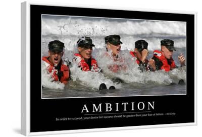 'Ambition: Inspirational Quote and Motivational Poster' Photographic ...