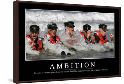 'Ambition: Inspirational Quote and Motivational Poster' Photographic ...