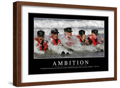 'Ambition: Inspirational Quote and Motivational Poster' Photographic ...