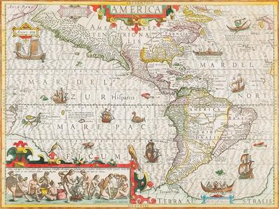 'America, Circa 1588' Giclee Print - Jodocus Hondius | AllPosters.com