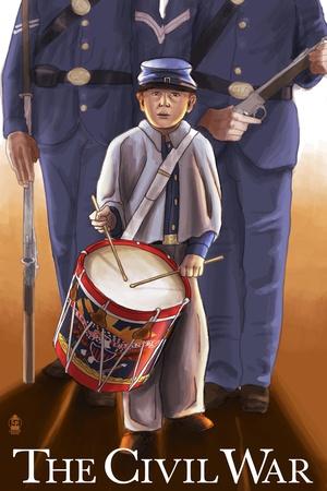 'Americam Civil War - Drummer Boy' Prints - Lantern Press | AllPosters.com