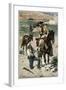 American Cavalry Scouts following the Trail of Indian Warriors in the ...