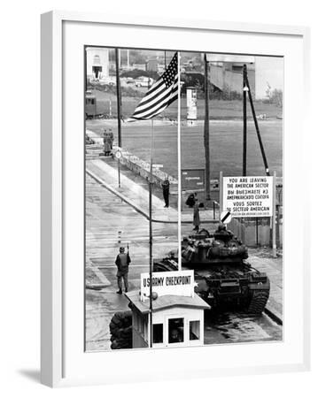 'American Checkpoint on the Friedrichstrasse Crossing Point on the East ...