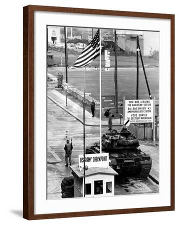 'American Checkpoint on the Friedrichstrasse Crossing Point on the East ...
