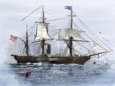 'American Navy: USS Mississippi, Flagship of Mathew Perry's Expedition ...