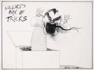 'American Politics 42, Wallace's Box of Tricks, 1980s (ink on paper ...
