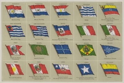 'Flags (Colour Litho)' Giclee Print - American School | AllPosters.com