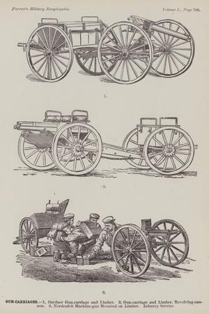 'Gun-Carriages (Engraving)' Giclee Print - American School | AllPosters.com