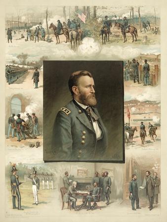 'Poster Grant from West Point to Appomattox , Pub.1885 (Colour Litho ...