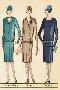 'Three Flappers Modelling French Designer Outfits, 1928 (Screen Print ...