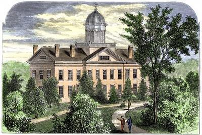 'American University: Hiram College in Ohio, 1800S. Hand-Colored ...