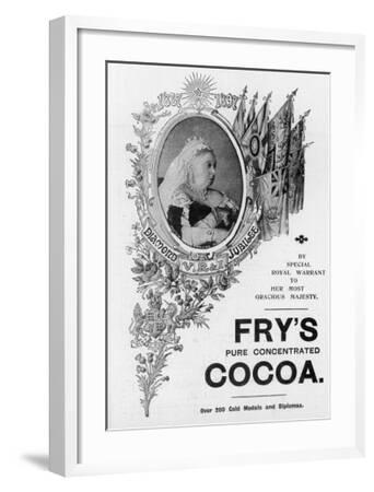 'An Advertisement for Fry's Cocoa to Celebrate Queen Victoria's Diamond ...