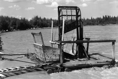 'An Alaskan Fish Wheel View - Copper River, AK' Posters - Lantern Press ...