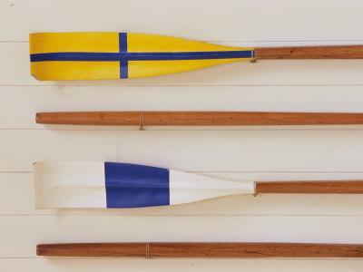 'An Array of boat oars Mounted on a wall' Photographic Print ...