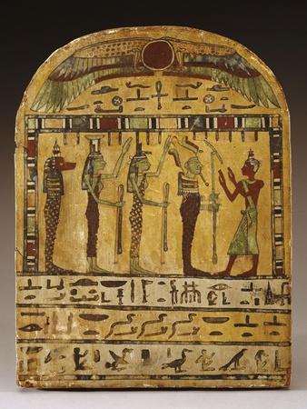 'An Egyptian Painted Wood Stela Dynasty, circa 712-525 BC' Giclee Print ...
