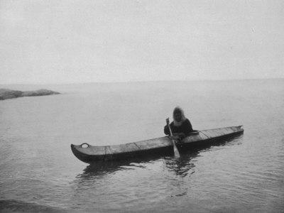 'An Eskimo of Alaska in His Kayak' Photographic Print - Hogg ...