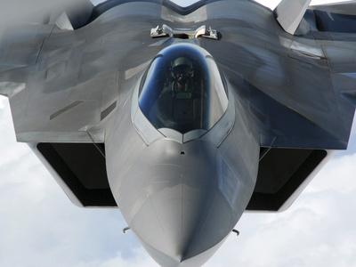 'An F-22 Raptor Prepares For Refueling' Photographic Print - Stocktrek ...