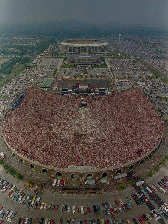 'An Overhead Aerial View of the Crowd at Jfk Stadium' Photographic ...