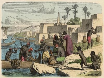 'Ancient Egypt: fishing,' Giclee Print - Heinrich Leutemann ...