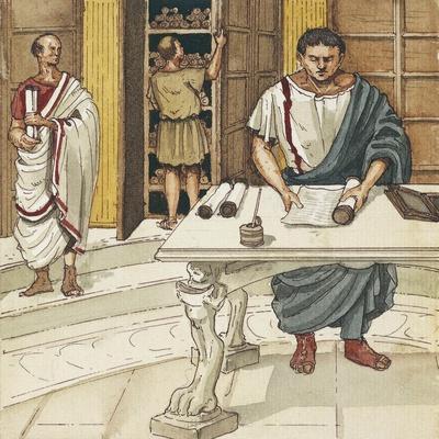 'Ancient Rome, Library at Thermal Baths' Giclee Print | AllPosters.com