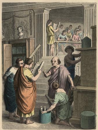 'Ancient Rome: Selling and manufacturing books,' Giclee Print ...