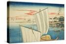 Low Tide at Shibaura (Shibaura shiohi no zu), from the series "Famous ...