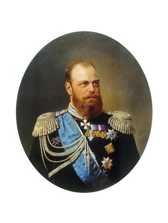 Portrait of the Emperor Alexander III, (1845-189), 19th Century Giclee ...