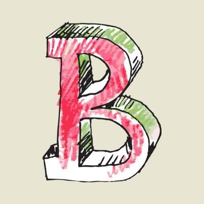 'Crayon Alphabet, Hand Drawn Letter B' Posters - Andriy Zholudyev ...