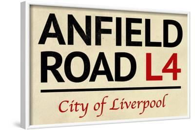 'Anfield Road L4 Liverpool Street Sign Poster' Poster | AllPosters.com