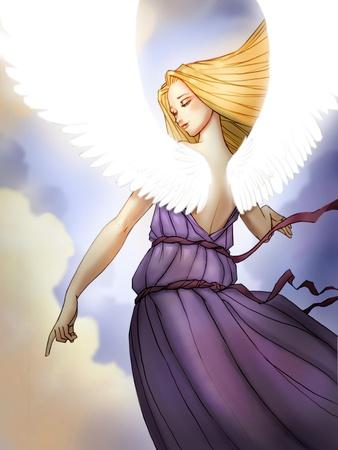 'Angel Pointing' Giclee Print - Harry Briggs | AllPosters.com