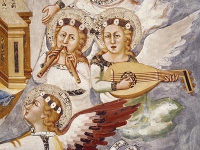 'Angels Playing Musical Instrument, Detail from Assumption of the ...