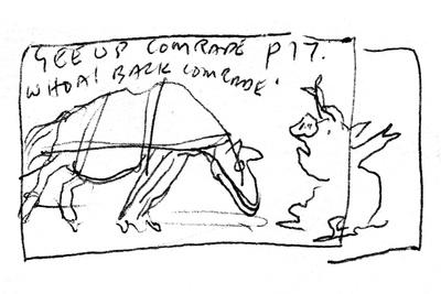 'Animal Farm, p31 Chapt 3, 1995 (drawing)' Giclee Print - Ralph ...