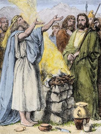 'Animal Sacrifice: the Hebrews Sacrifice a Lamb as an Offering to God ...