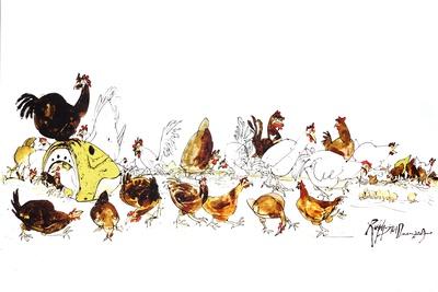 'Animals (birds) 28, 2009 (drawing)' Giclee Print - Ralph Steadman ...