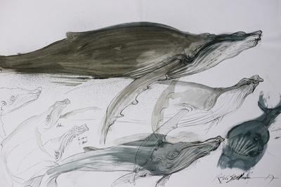 'Animals (fish), Whale, 1987 (ink on paper)' Giclee Print - Ralph ...