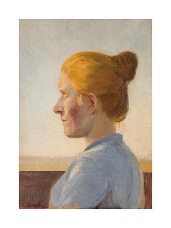'A Young Woman from Skagen' Premium Giclee Print - Anna Ancher ...