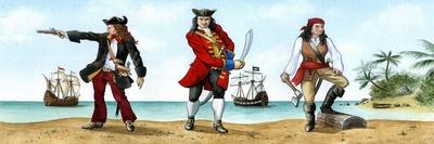 'Anne Bonny, John 'Calico Jack' Rackam and Mary Read, 18th Century ...