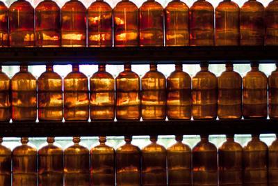 'Antique Glass Jars in Apothecary Window Photo Poster Print' Print ...