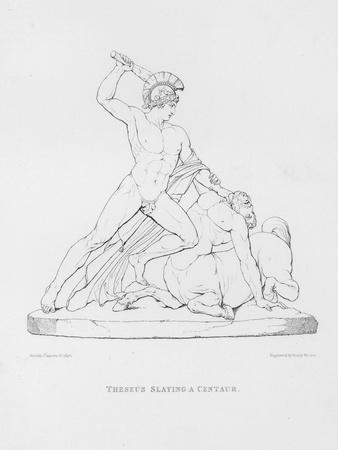 'Antonio Canova: Theseus Slaying a Centaur (Engraving)' Giclee Print ...